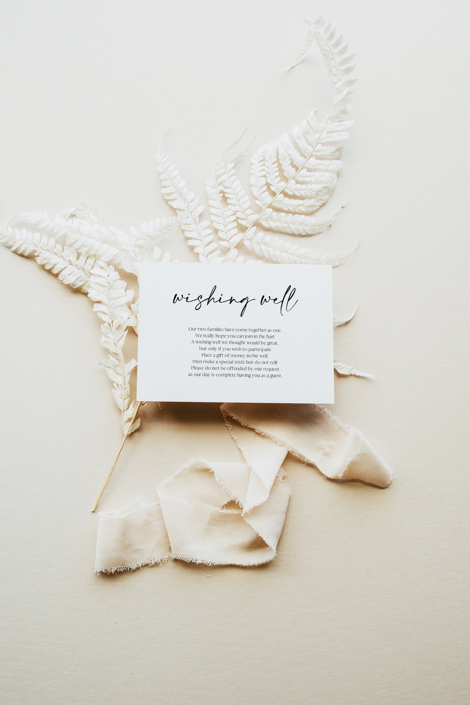 Wishing Well Card Template, Modern Wishing Well Card Editable, Wedding ...