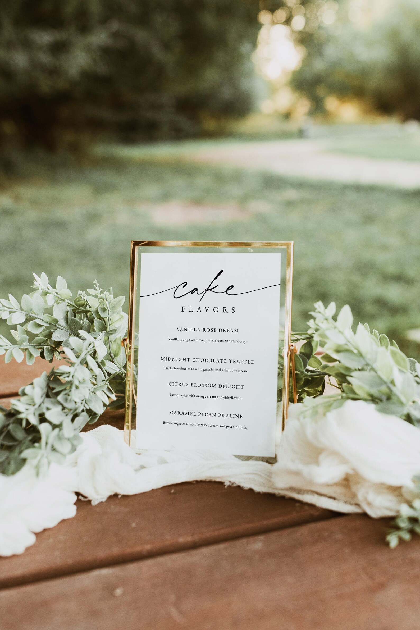 Minimalist Cake Menu Sign Template, Cake Flavors Sign, Desserts Sign ...