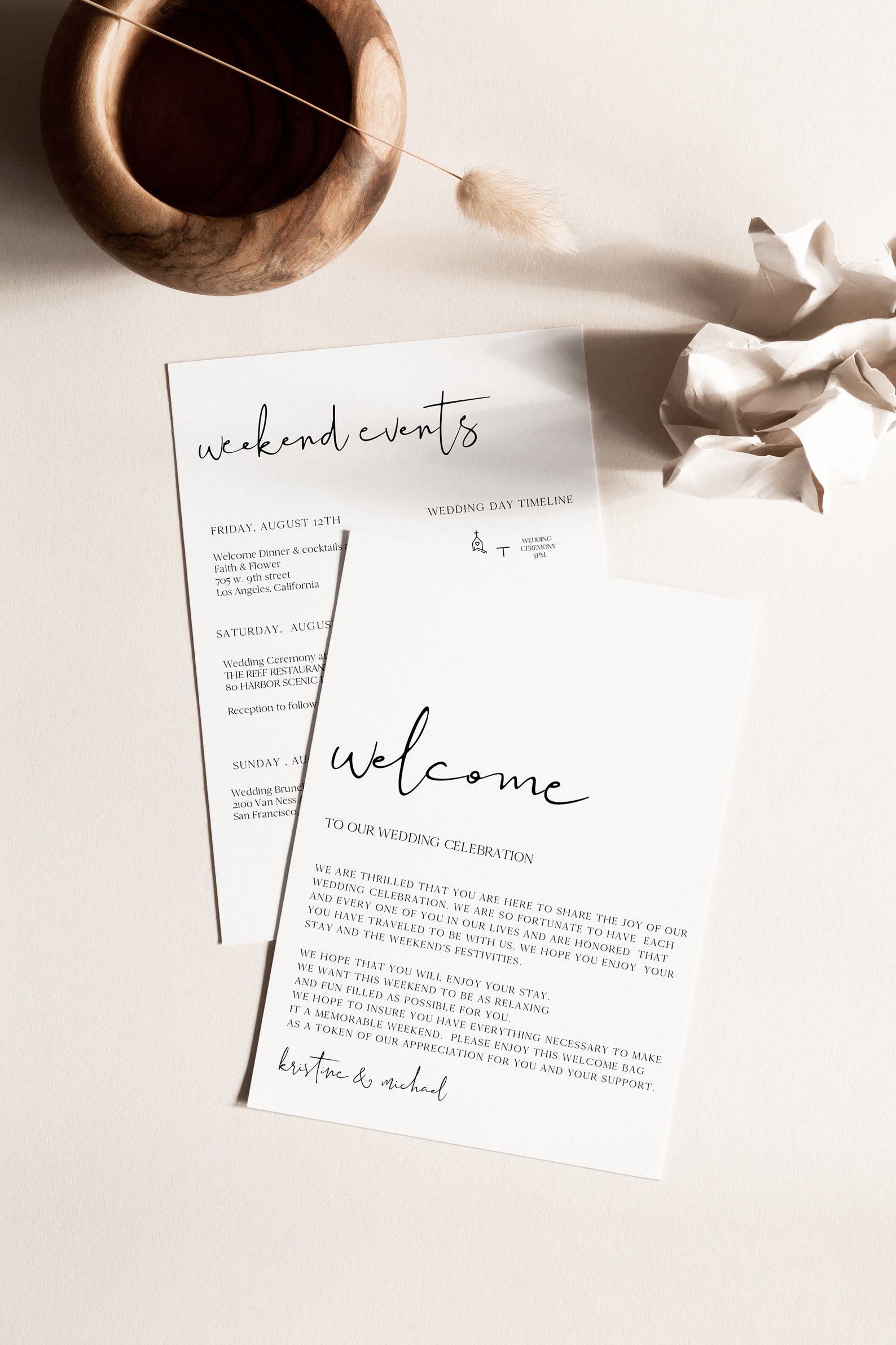 Wedding Welcome Letter Wedding Itinerary Wedding Timeline - Etsy