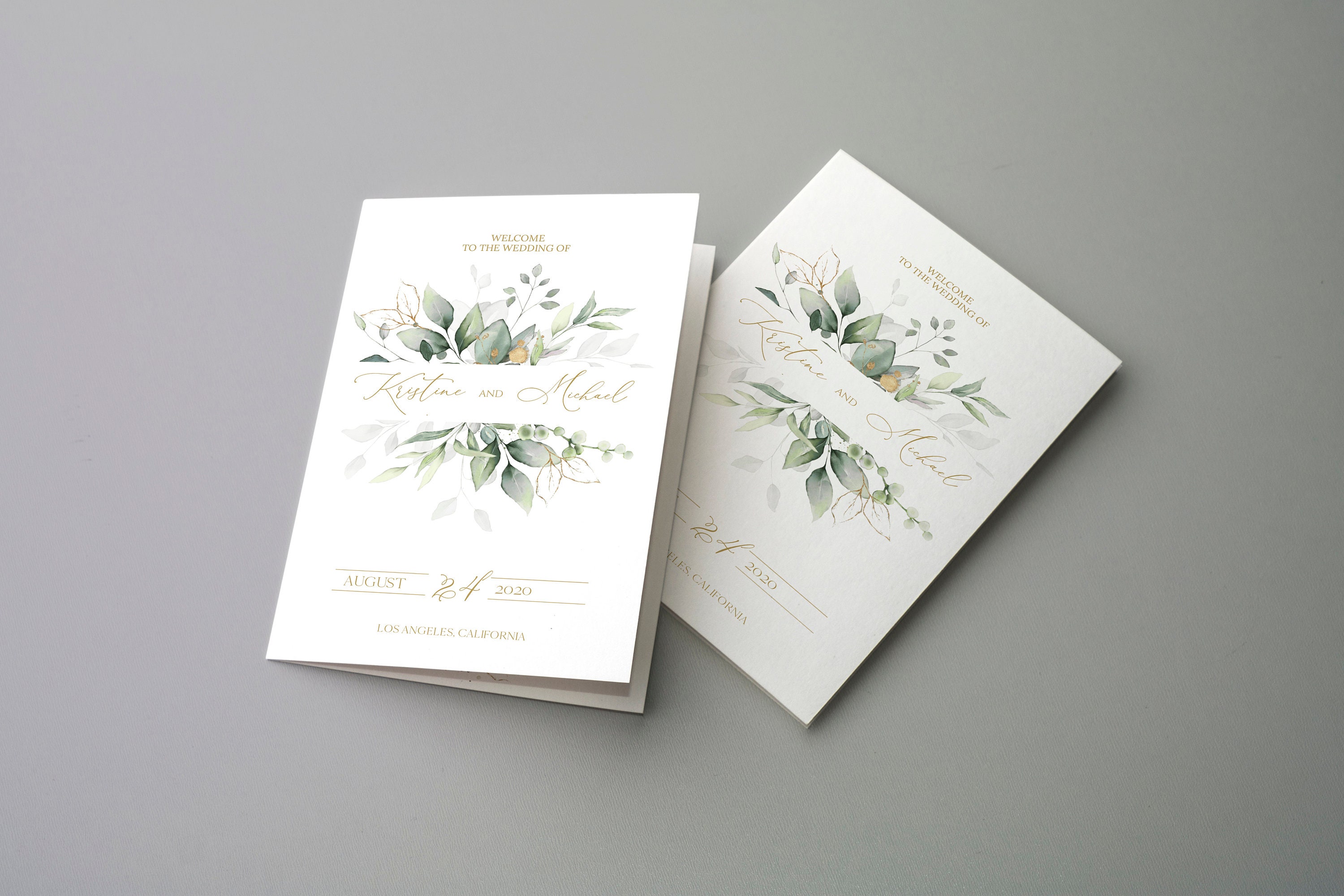 Wedding Program Booklet Template Folded Order of Service - Etsy