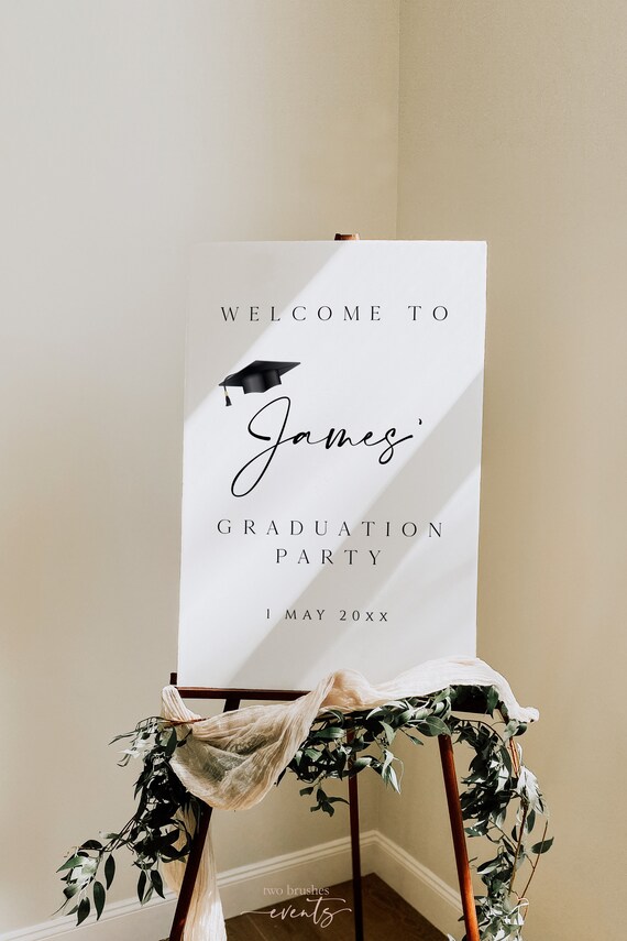 Graduation Poster Instant Download Graduation Welcome Sign | Etsy
