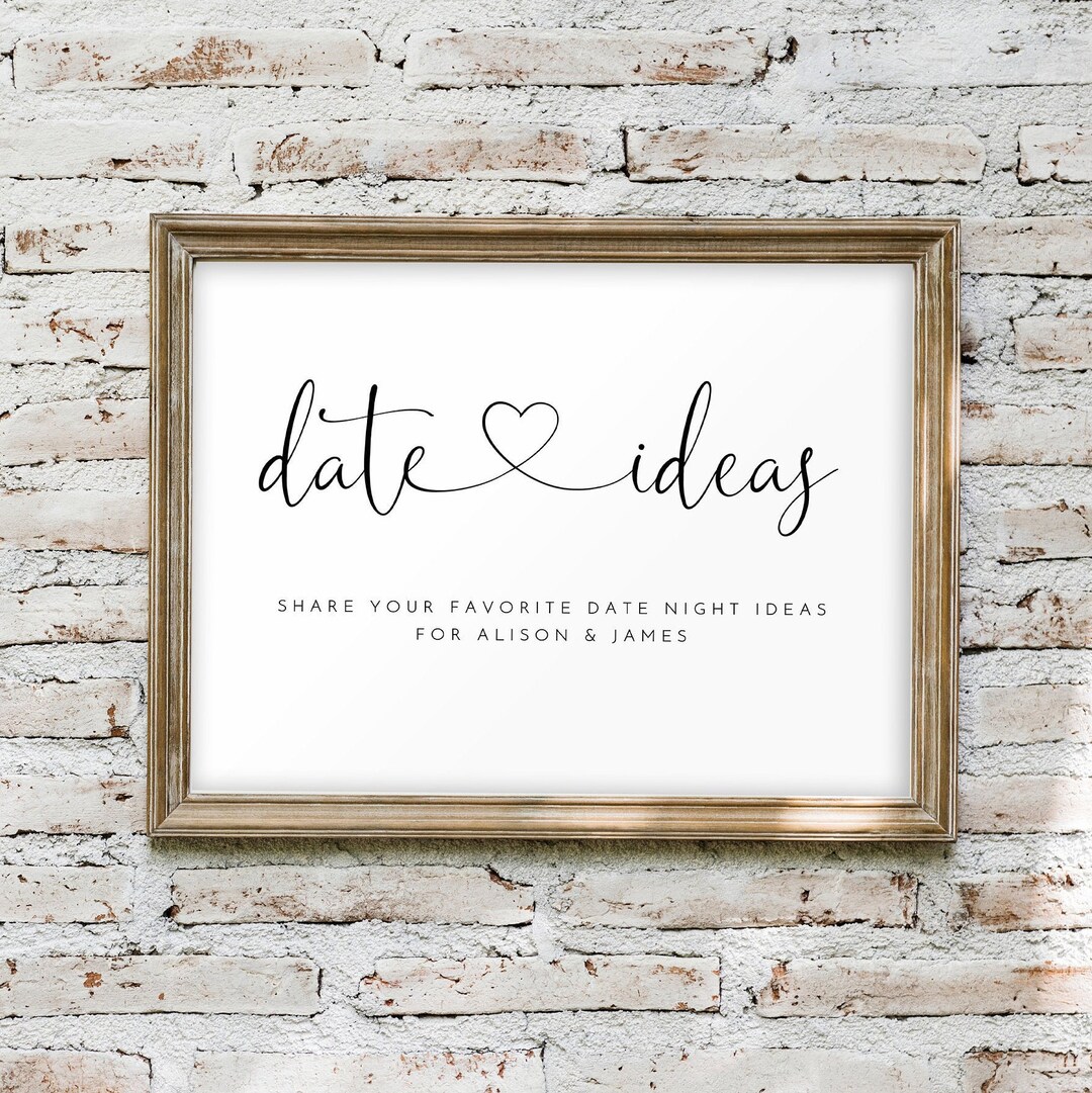Date Night Jar Sign Template, Date Night Cards, Date Night Jar ...