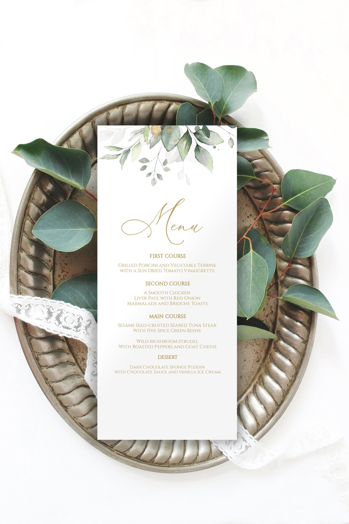 Wedding Menu Card Template Printable Menu Editable Menu - Etsy