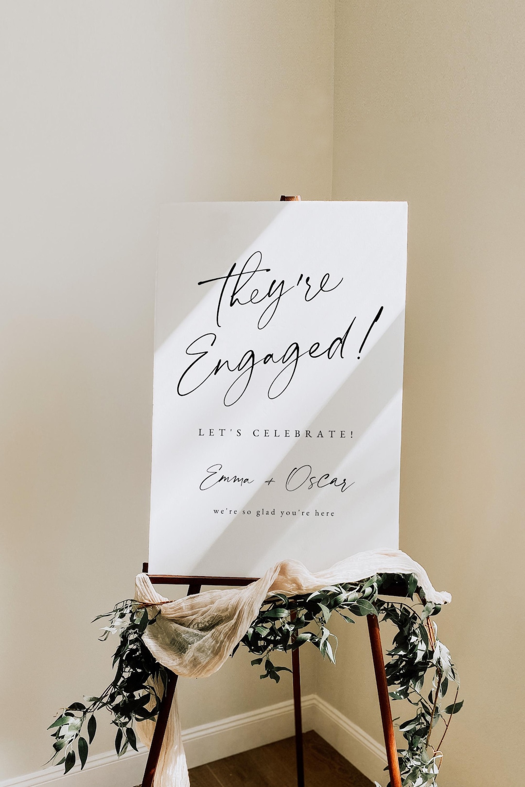 Engagement Welcome Sign Template, Printable Engagement Welcome Poster ...