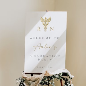 Nurse Graduation Party Decorations, Graduation Welcome Sign, RN ...