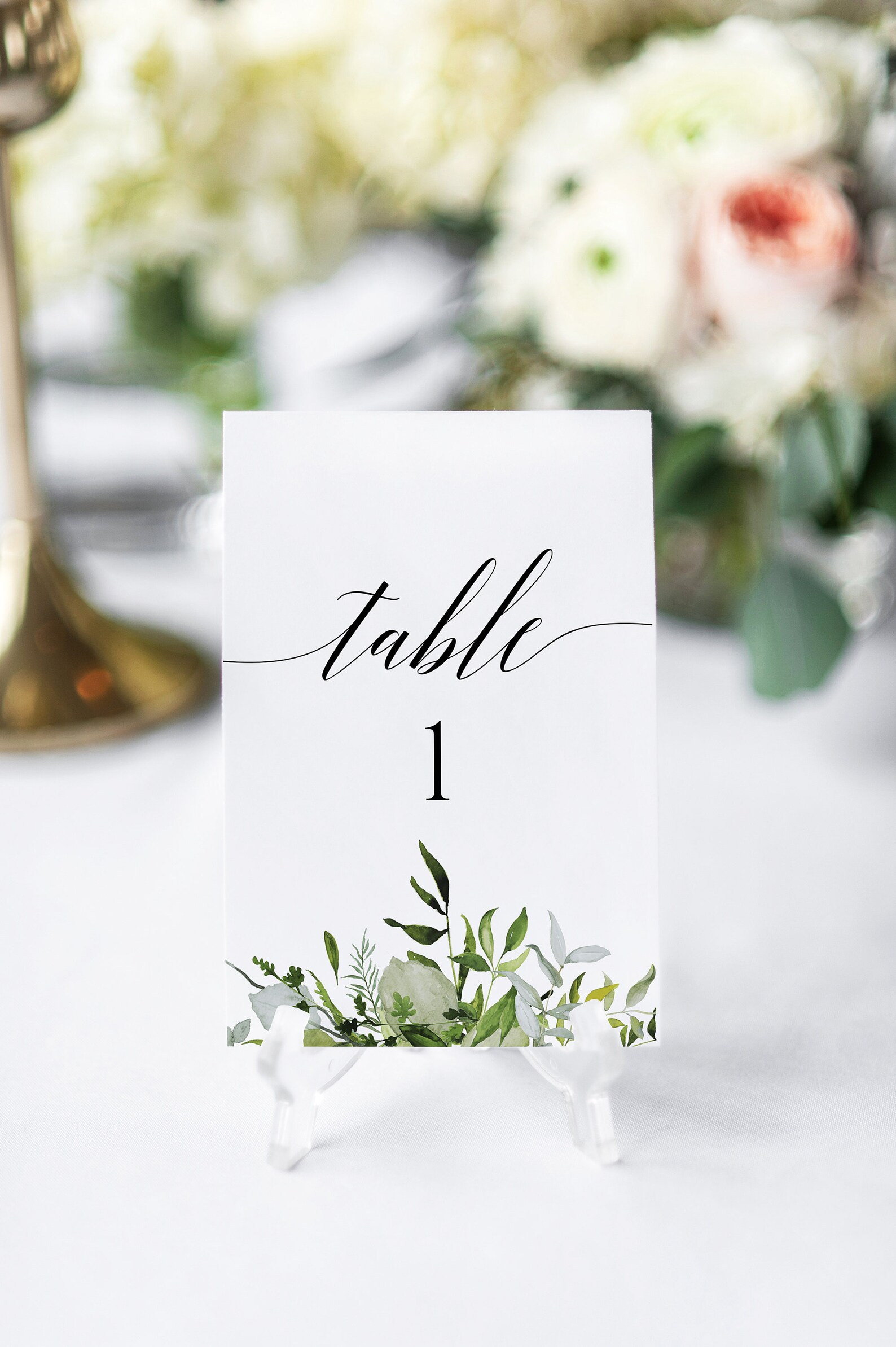 Wedding Table Numbers Printable Table Numbers Template | Etsy