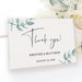 Eucalyptus Thank You Card Template, Greenery Thank You Card Template ...