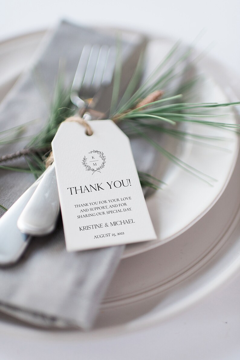 Elegant Favor Tag Template Printable Gift Tag Editable Favor | Etsy