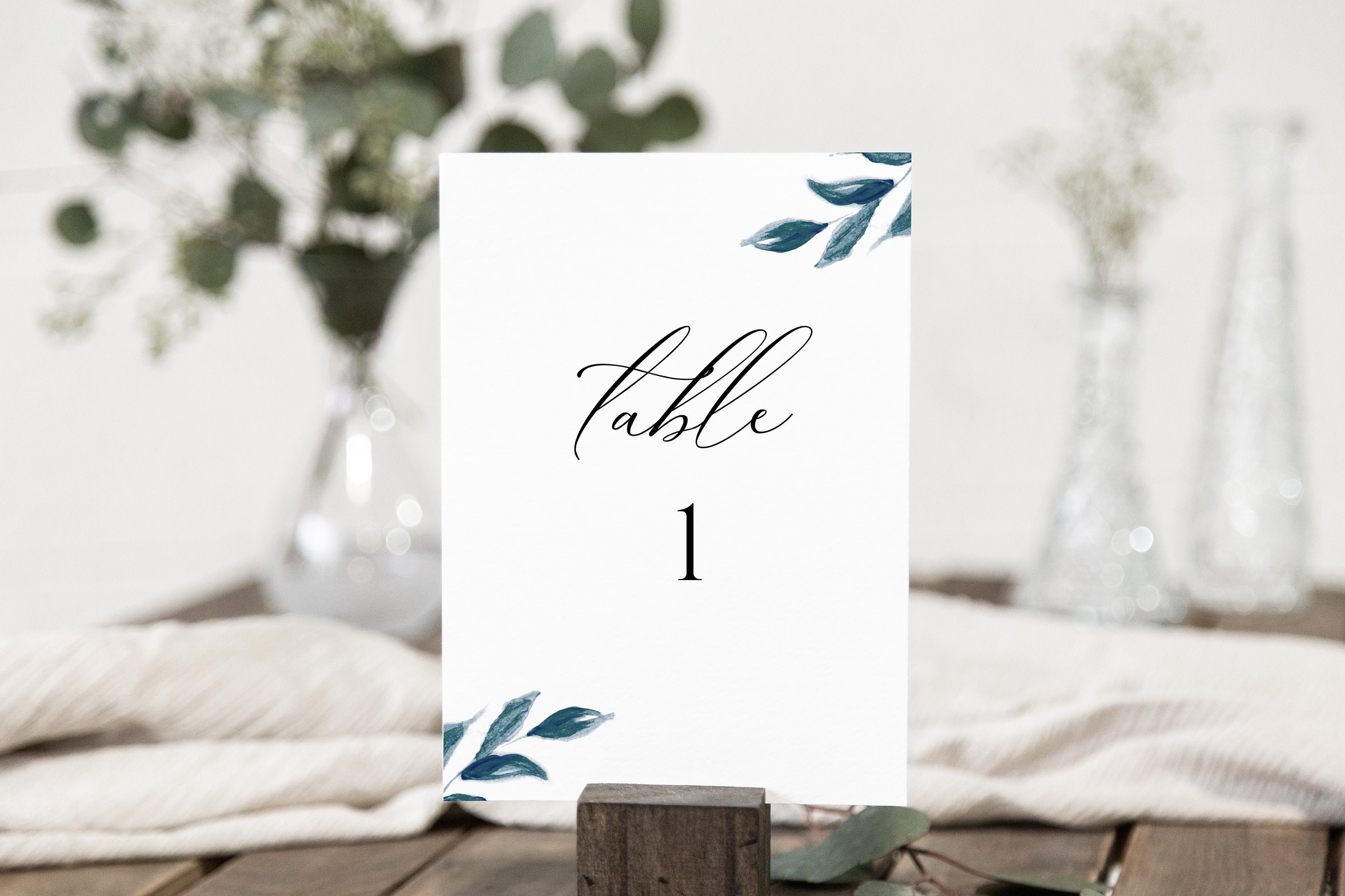 Dusty Blue Table Number Template Printable Table Number - Etsy