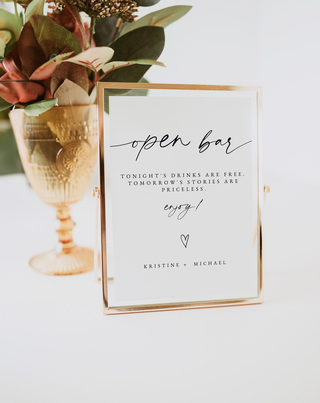 Minimalist Open Bar Sign, Open Bar Sign Printable, Funny Open Bar Sign ...