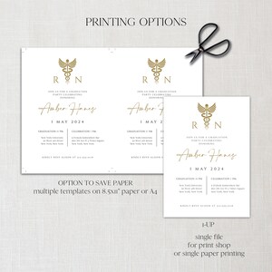 Nurse Graduation Invitation, Digital Invitation Template, Printable Rn ...