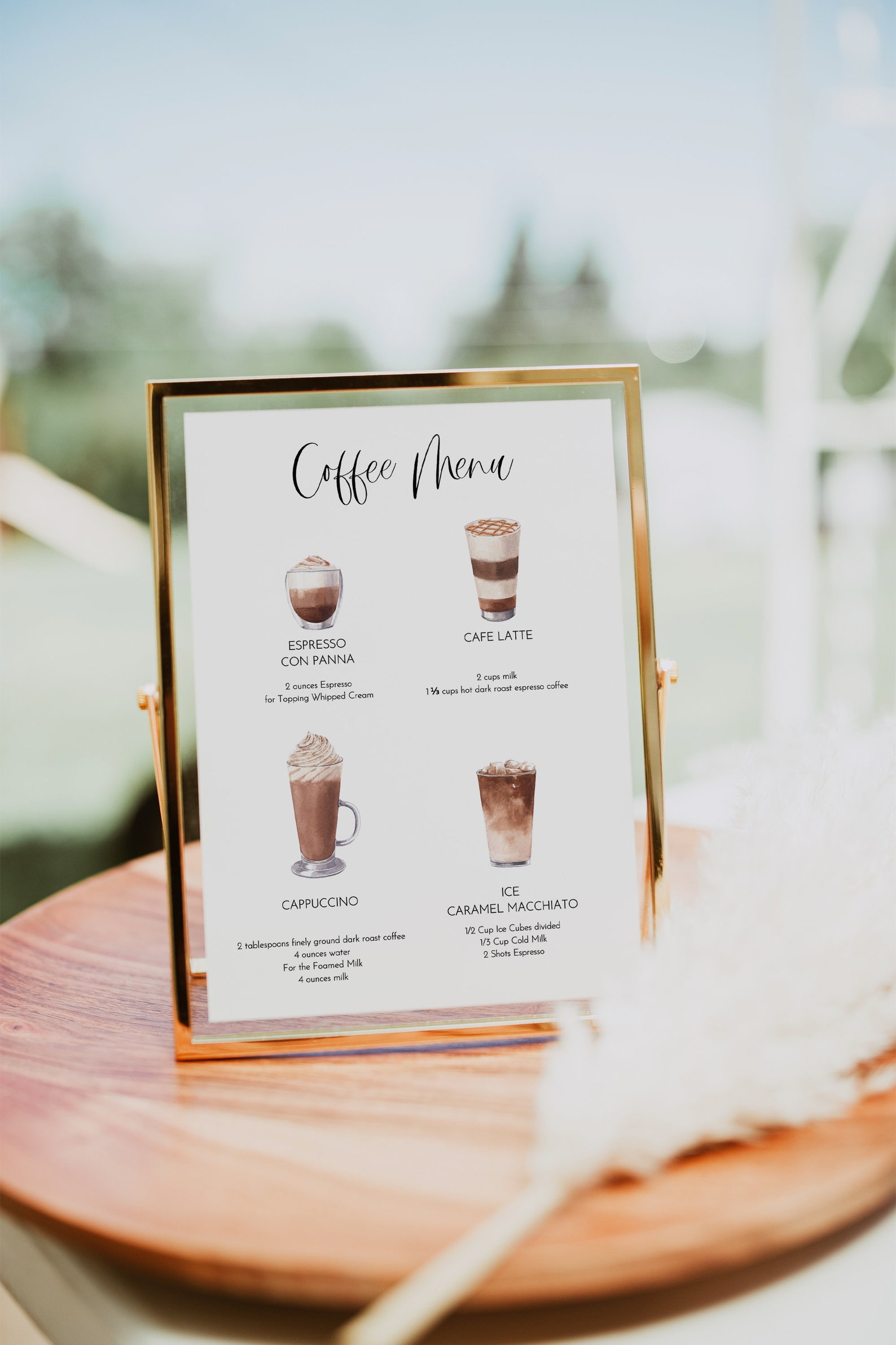 Fall Coffee Bar Drink Menu Template, Printable Coffee Bar Sign, Coffee ...
