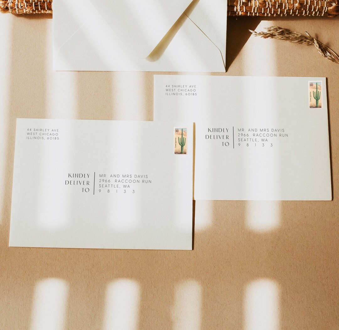 Envelope for Wedding Invitations, Modern Envelope Template, Envelope ...