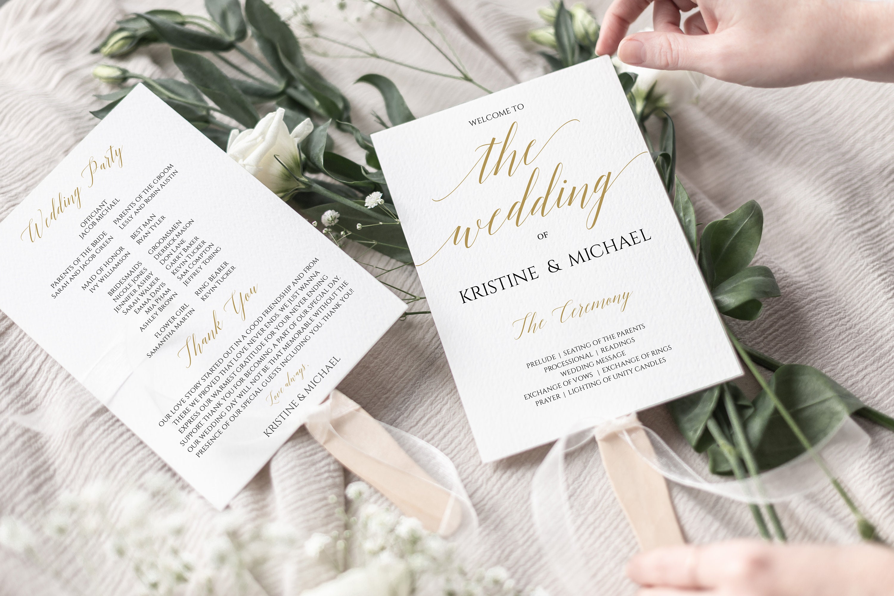 Elegant Wedding Program Template Printable Wedding Program - Etsy