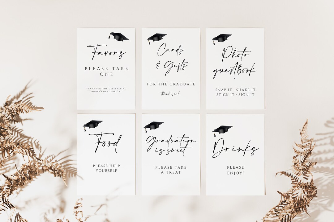 Minimalist Graduation Decorations, Sign Bundle, Nurse Graduation Party ...