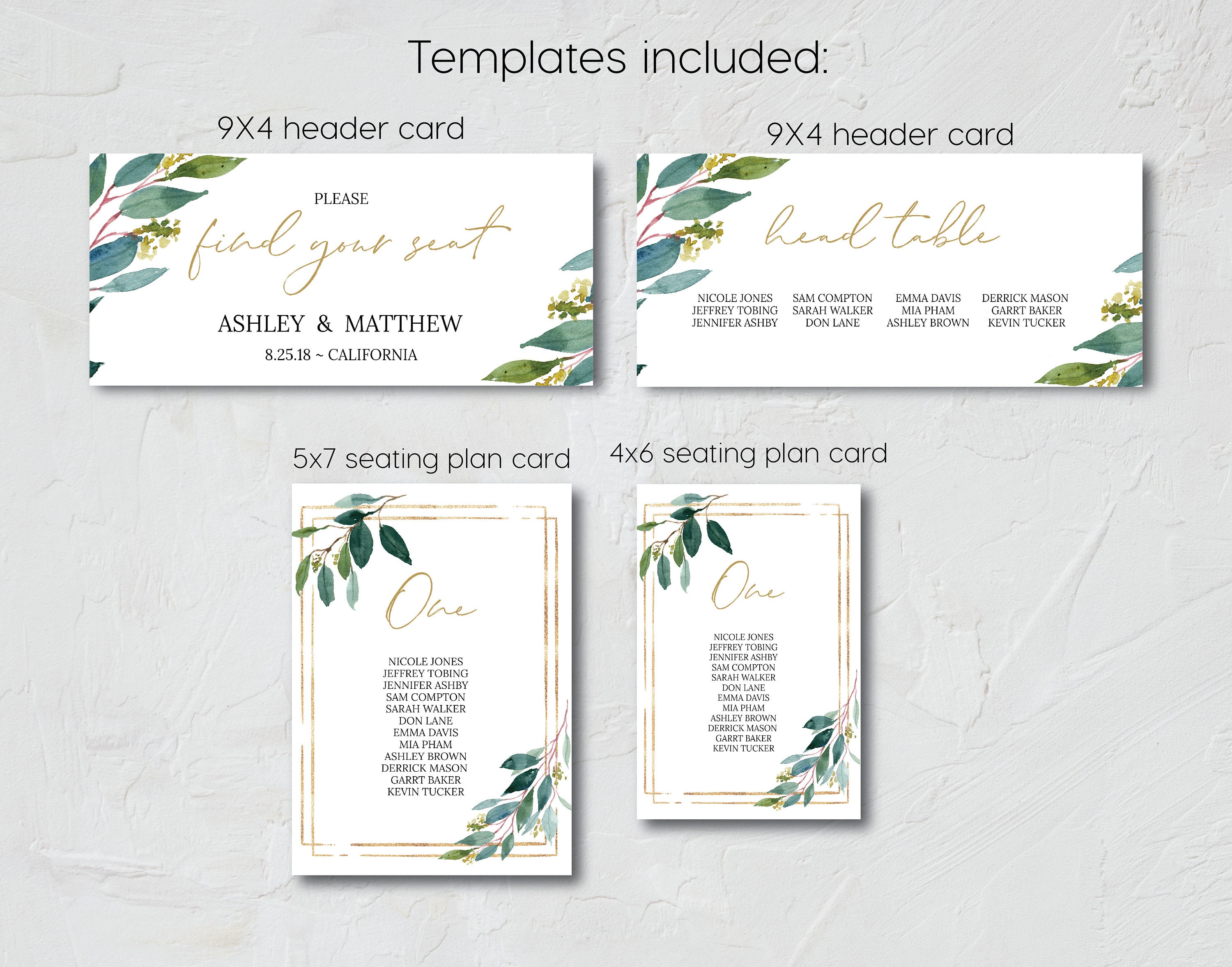 Printable Wedding Seating Chart Cards Wedding Seating Plan - Etsy