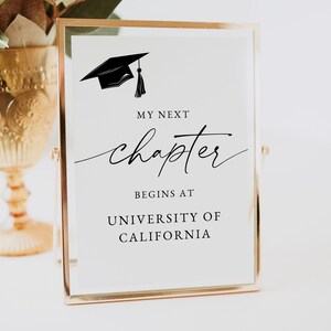 Graduation Party Decoration, Graduation Printable Sign, My Next Chapter ...