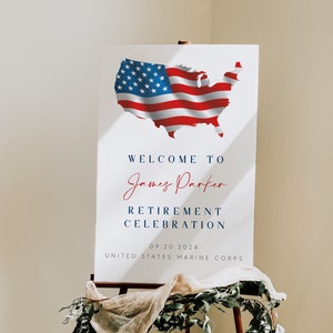 4th of July Retirement Party, July 4th Welcome Sign, Independence Day ...