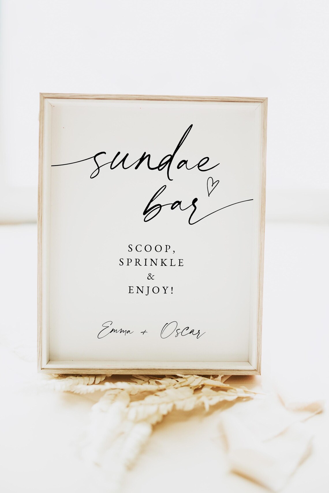 Sundae Bar Sign, Wedding Ice Cream Bar Sign, Dessert Sign Wedding ...