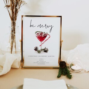 Christmas Cocktail Menu, Christmas Drink Menu, Signature Drinks ...