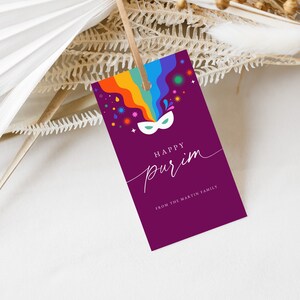 Purim Gift Tags Template, Happy Purim Label, Personalized Purim Tags ...