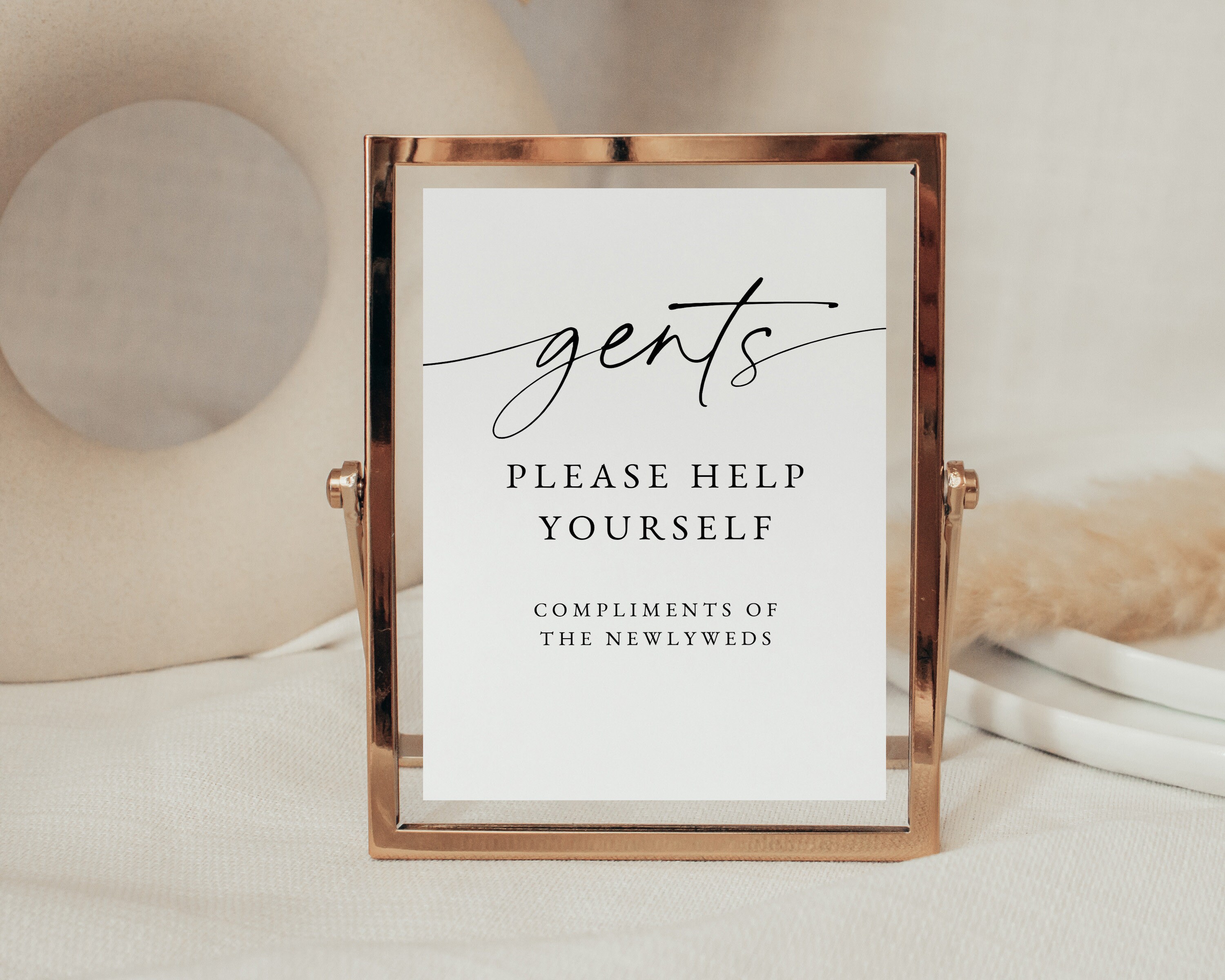 Minimalist Gentlemen Room Sign Template, Modern Wedding Bathroom Sign ...