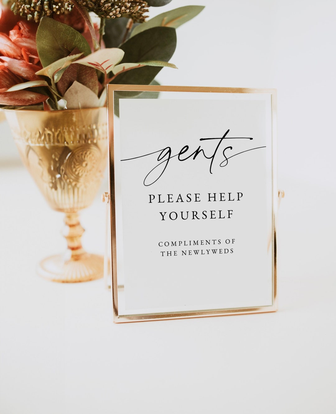 Minimalist Gentlemen Room Sign Template, Modern Wedding Bathroom Sign ...