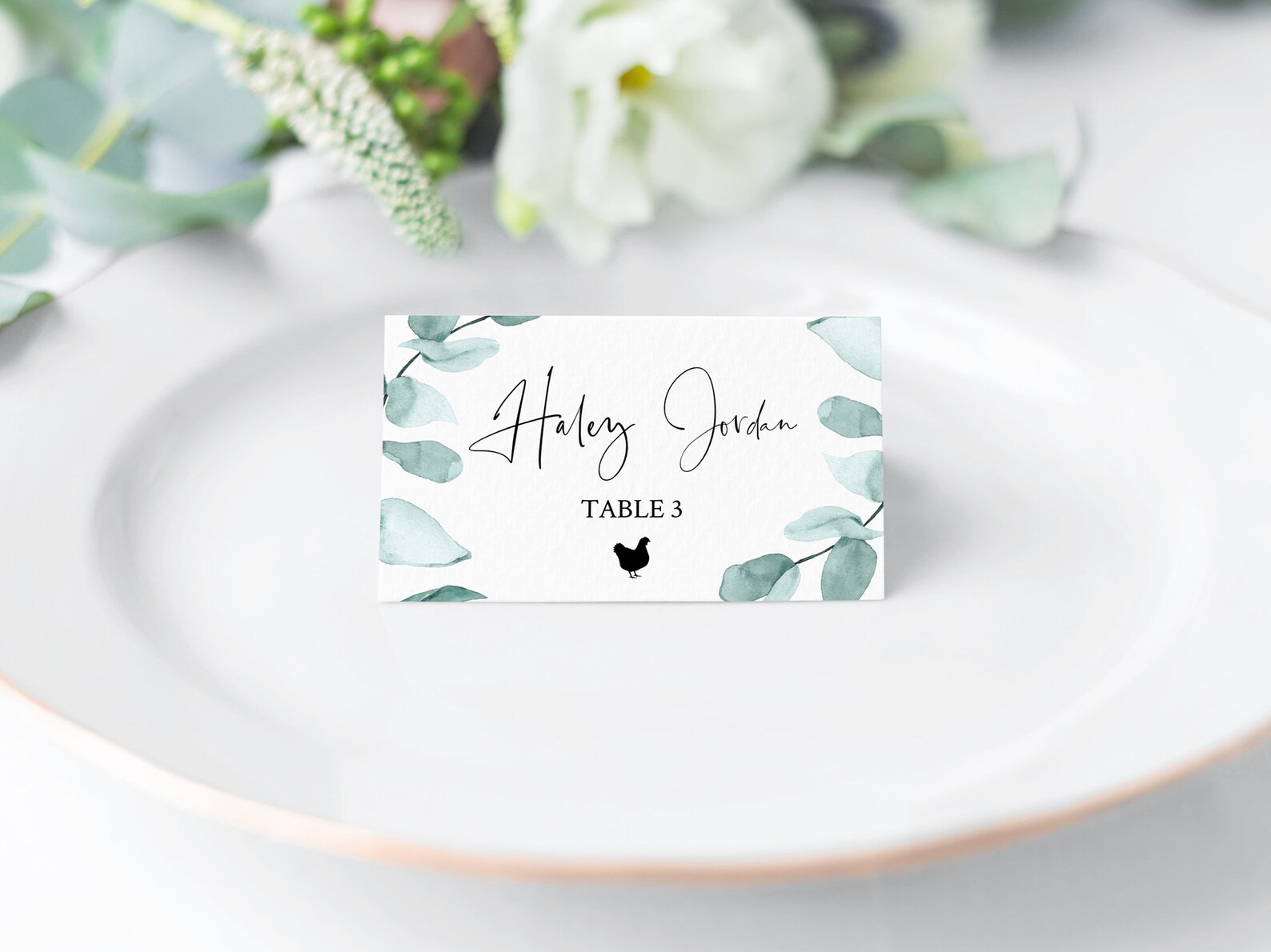 Wedding Guest Name Seating Card Printable. Personalised - Etsy