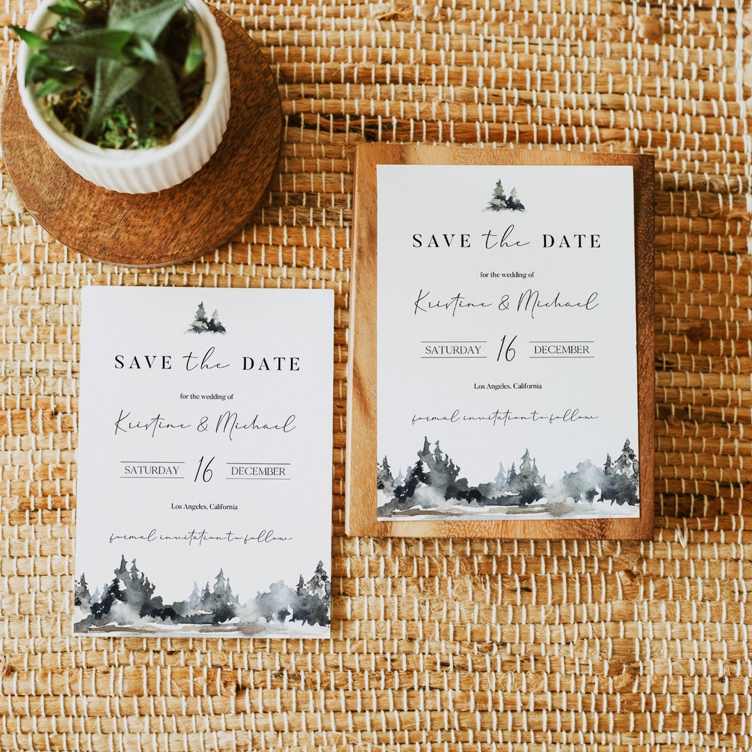 Wedding Save the Date Card Template, Wedding Printable Card, Instant ...