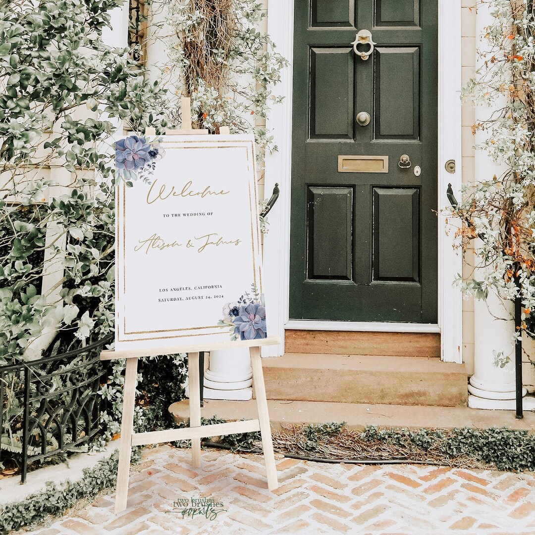 Succulent Wedding, Succulent Sign, Wedding Welcome Sign, Wedding Sign ...