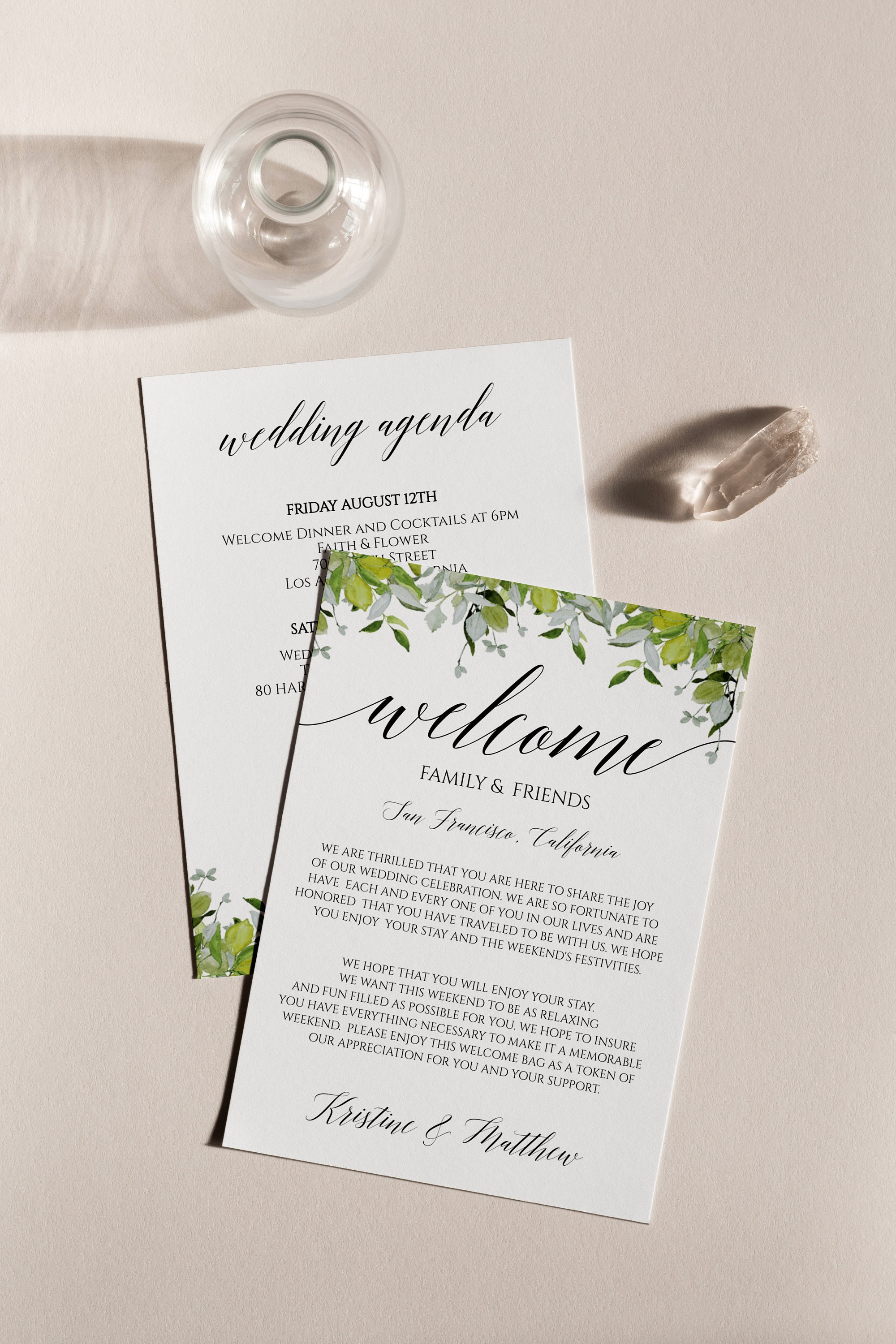 Wedding Welcome Letter Template Wedding Itinerary Welcome | Etsy