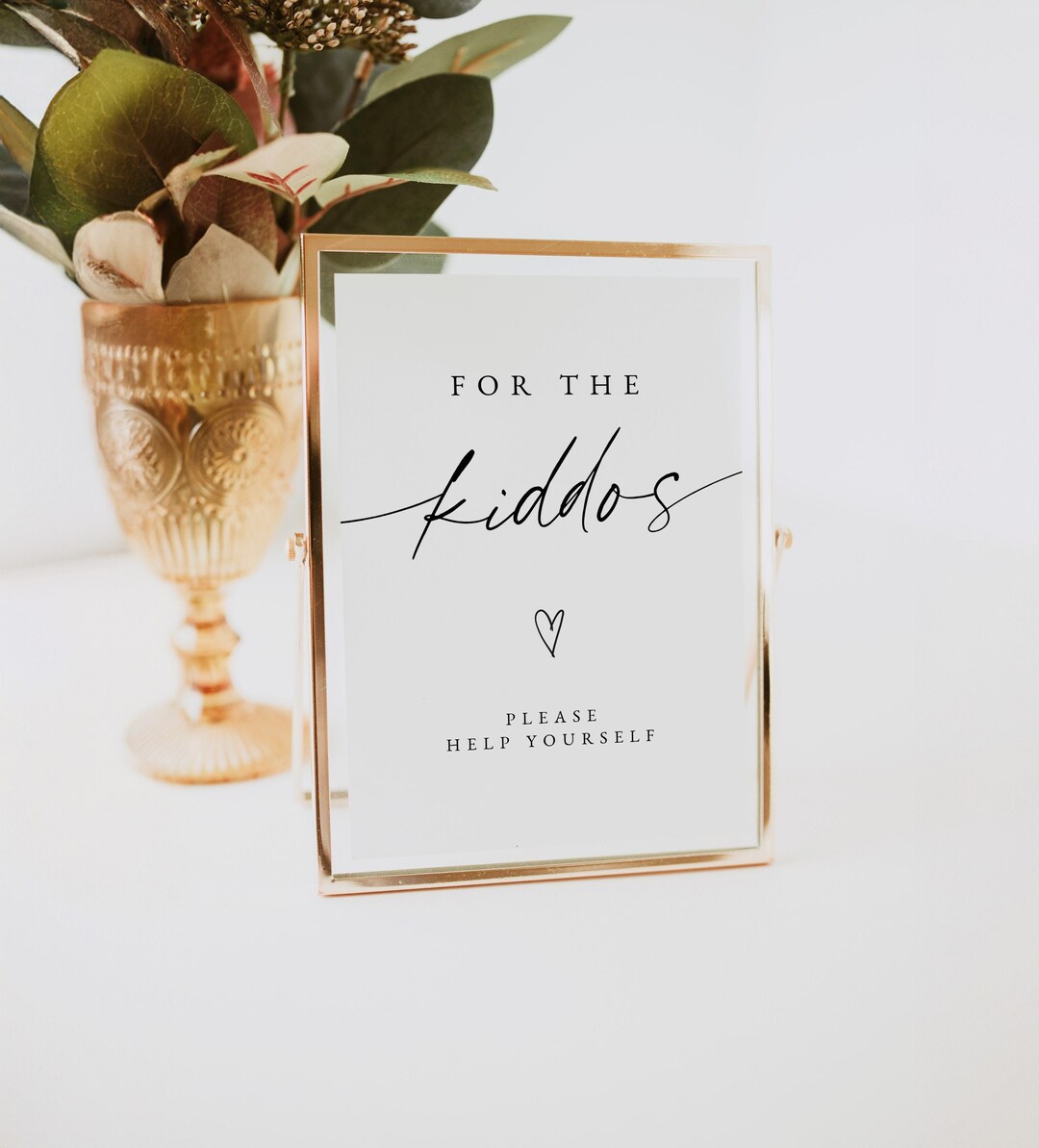 For the Kiddos Sign Template, Kids Wedding Activities Table Sign, for ...