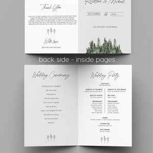 Foldable Wedding Program Template, Wedding Template, Ceremony Program ...