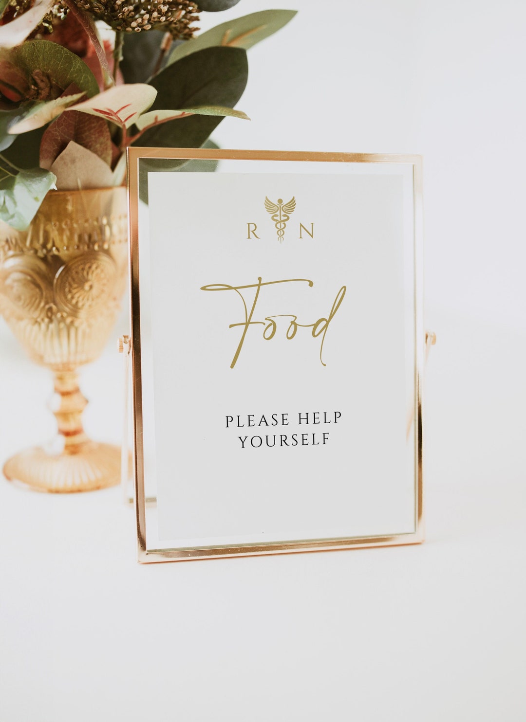 Graduation Food Sign Template, Simple Nurse Graduation Sign, Graduation ...