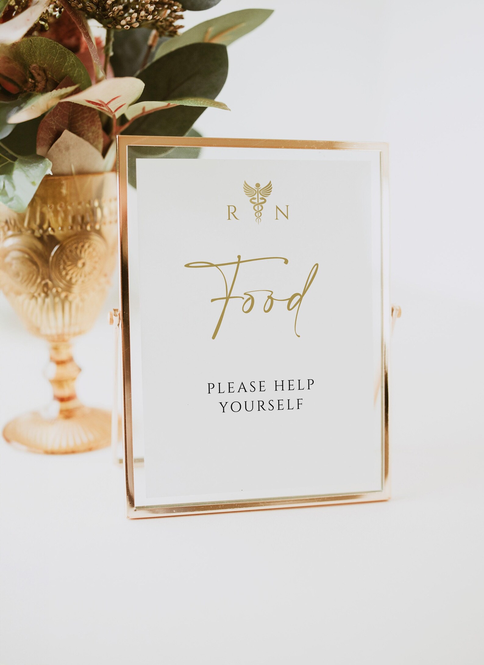 Graduation Food Sign Template, Simple Nurse Graduation Sign, Graduation ...