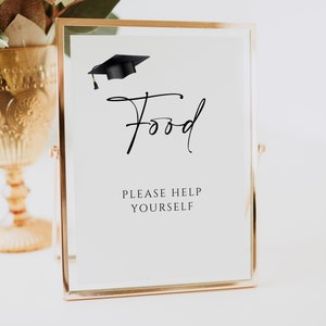 Graduation Food Sign Template, Simple Nurse Graduation Sign, Graduation ...