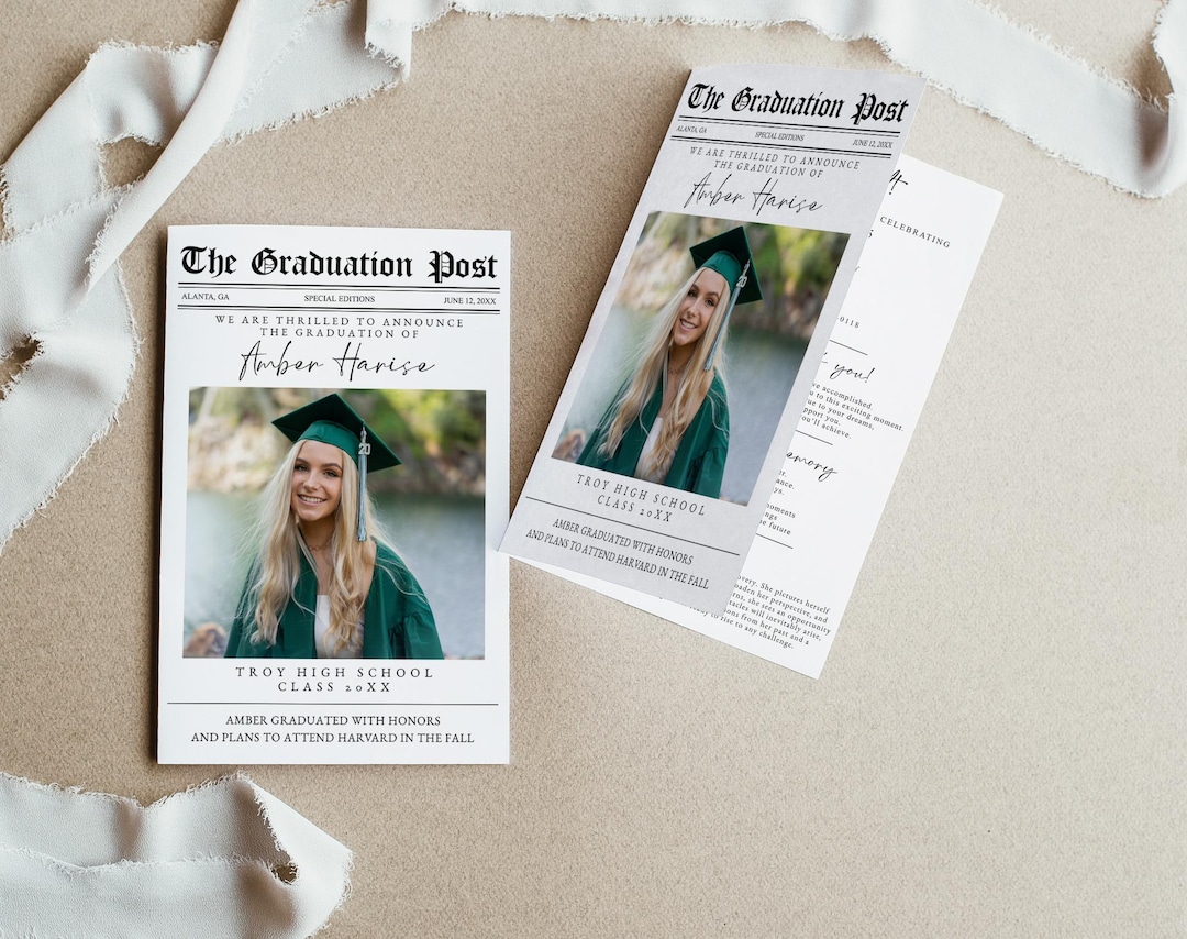 Editable Graduation Newspaper Template, Graduation Newspaper ...