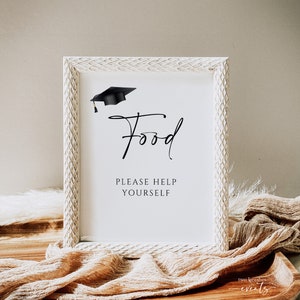 Graduation Food Sign Template, Simple Nurse Graduation Sign, Graduation ...