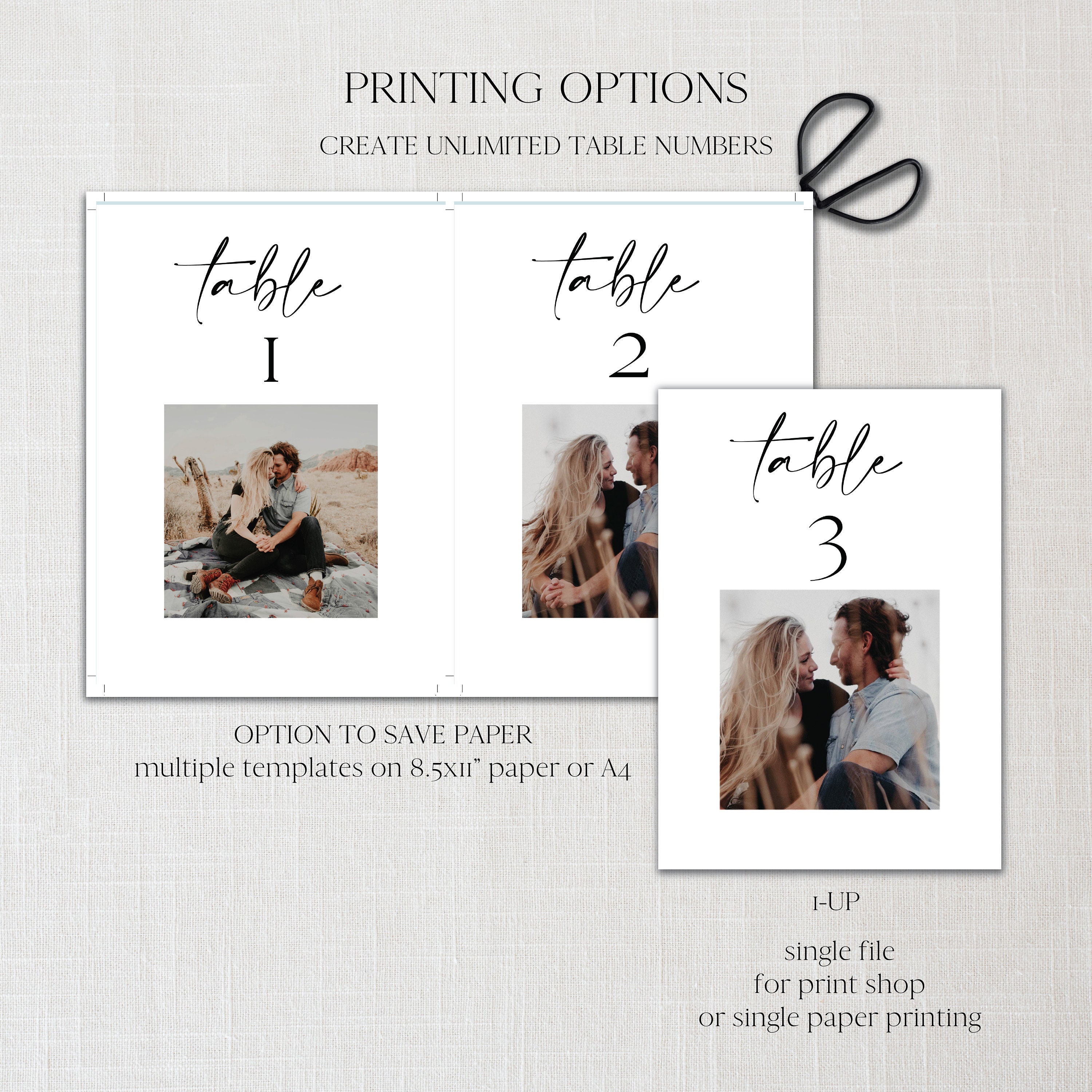 Table Number Boho Table Number With Photo Picture Wedding - Etsy