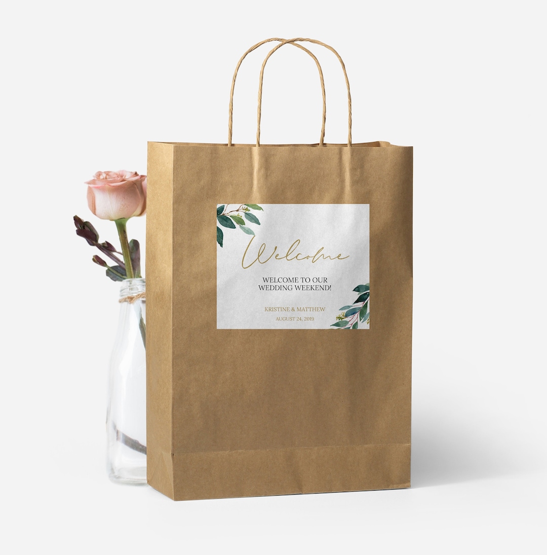 Wedding Welcome Bag Labels, Wedding Favor Bag Labels, Welcome Bag ...
