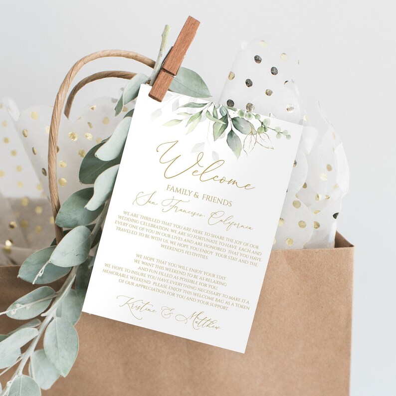 Wedding Welcome Letter Template Wedding Itinerary Template - Etsy