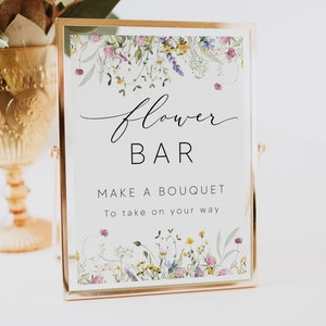 Wildflower Flower Bar Sign, Bloom Bar Sign, Floral Wedding Signs ...