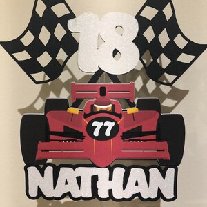 F1 Racing Car Inspired Cake Topper - Etsy