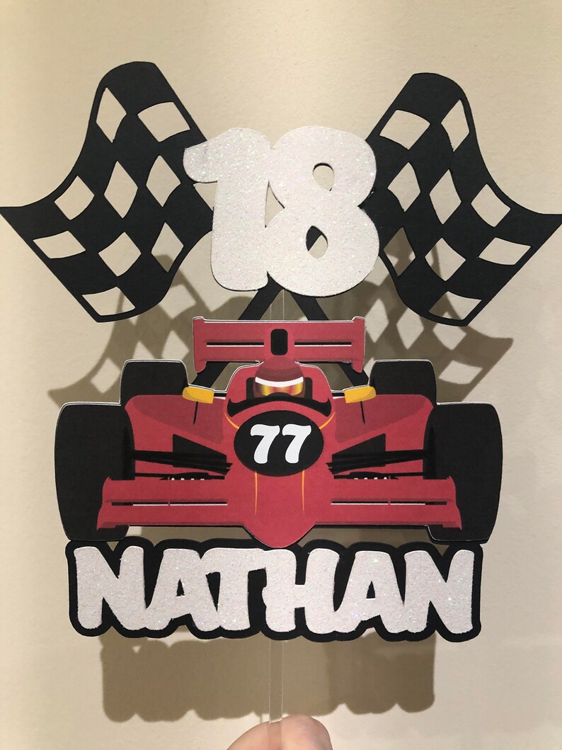 F1 Racing Car Inspired Cake Topper - Etsy
