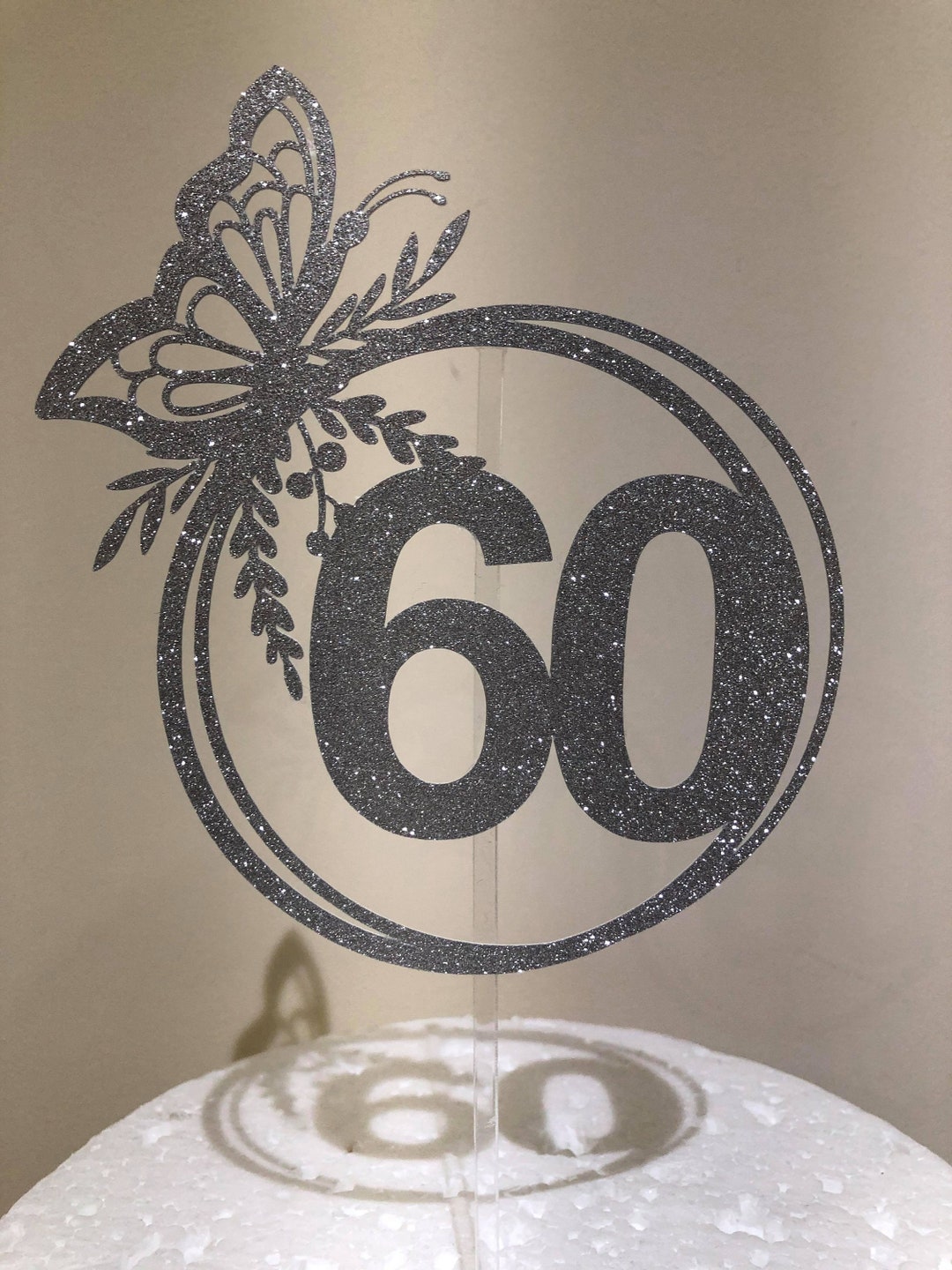 60th Birthday Cake Topper Butterfly - Etsy