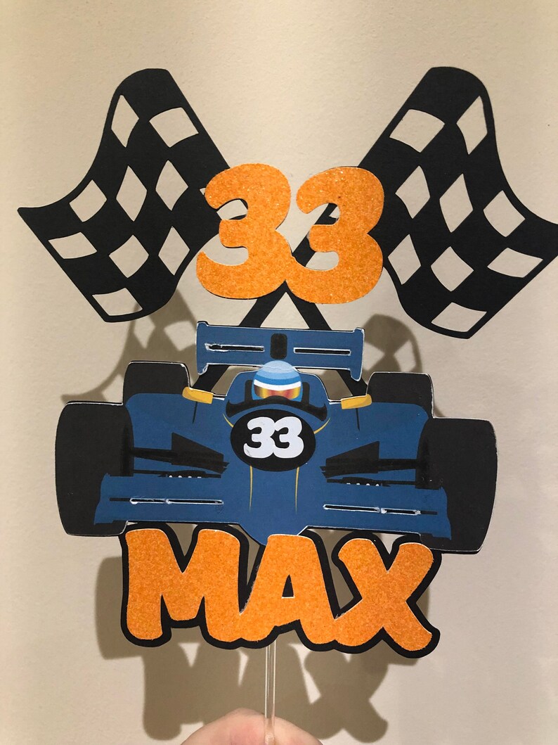 F1 Racing Car Inspired Cake Topper - Etsy