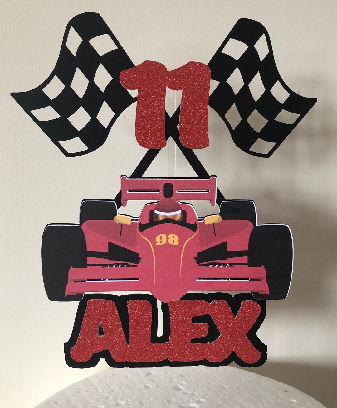 F1 Racing Car Inspired Cake Topper - Etsy