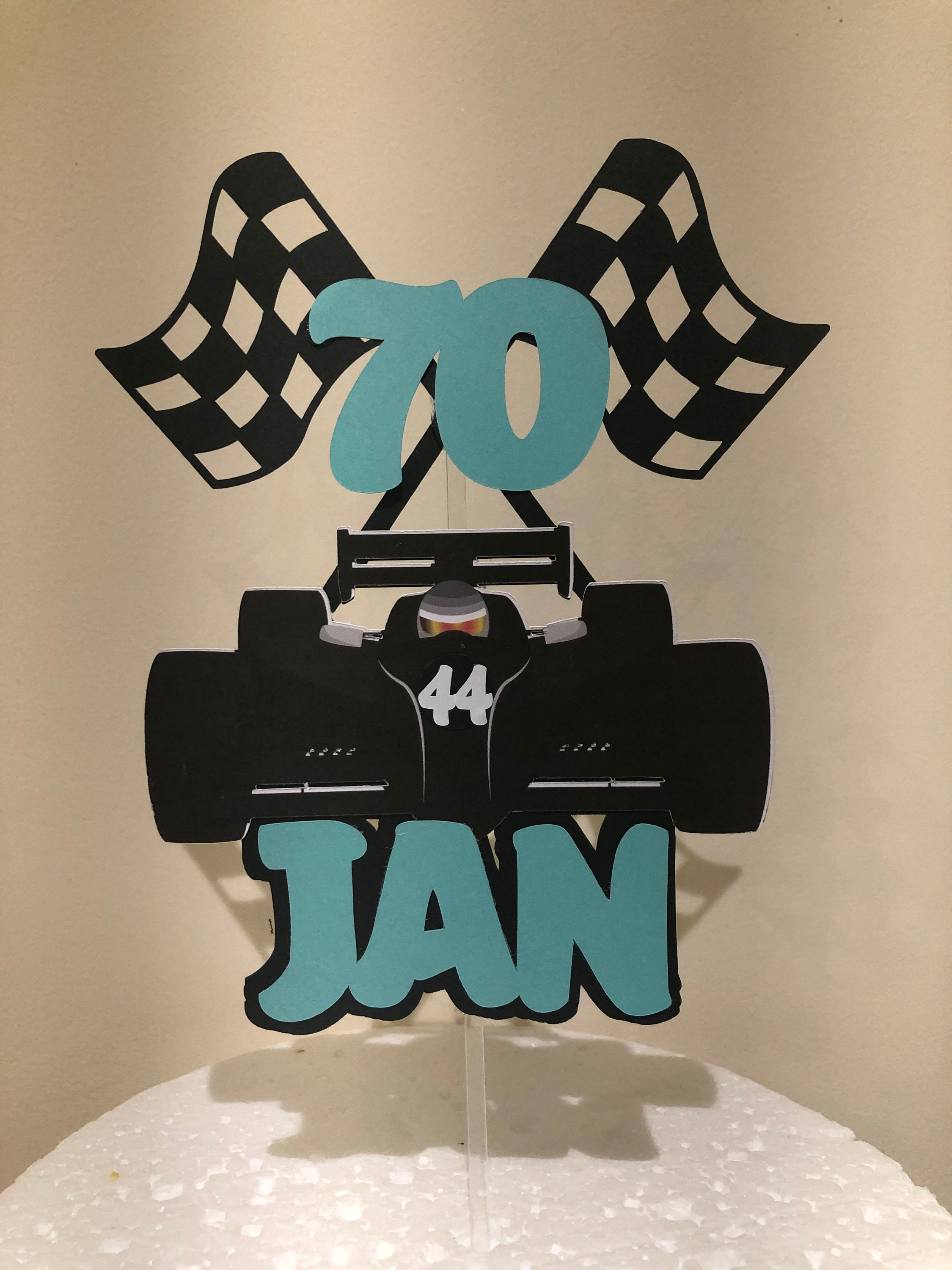 F1 Racing Car Inspired Cake Topper | Etsy UK
