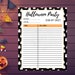 Printable Halloween Party Potluck Sign-up Sheet (instant Download) - Etsy