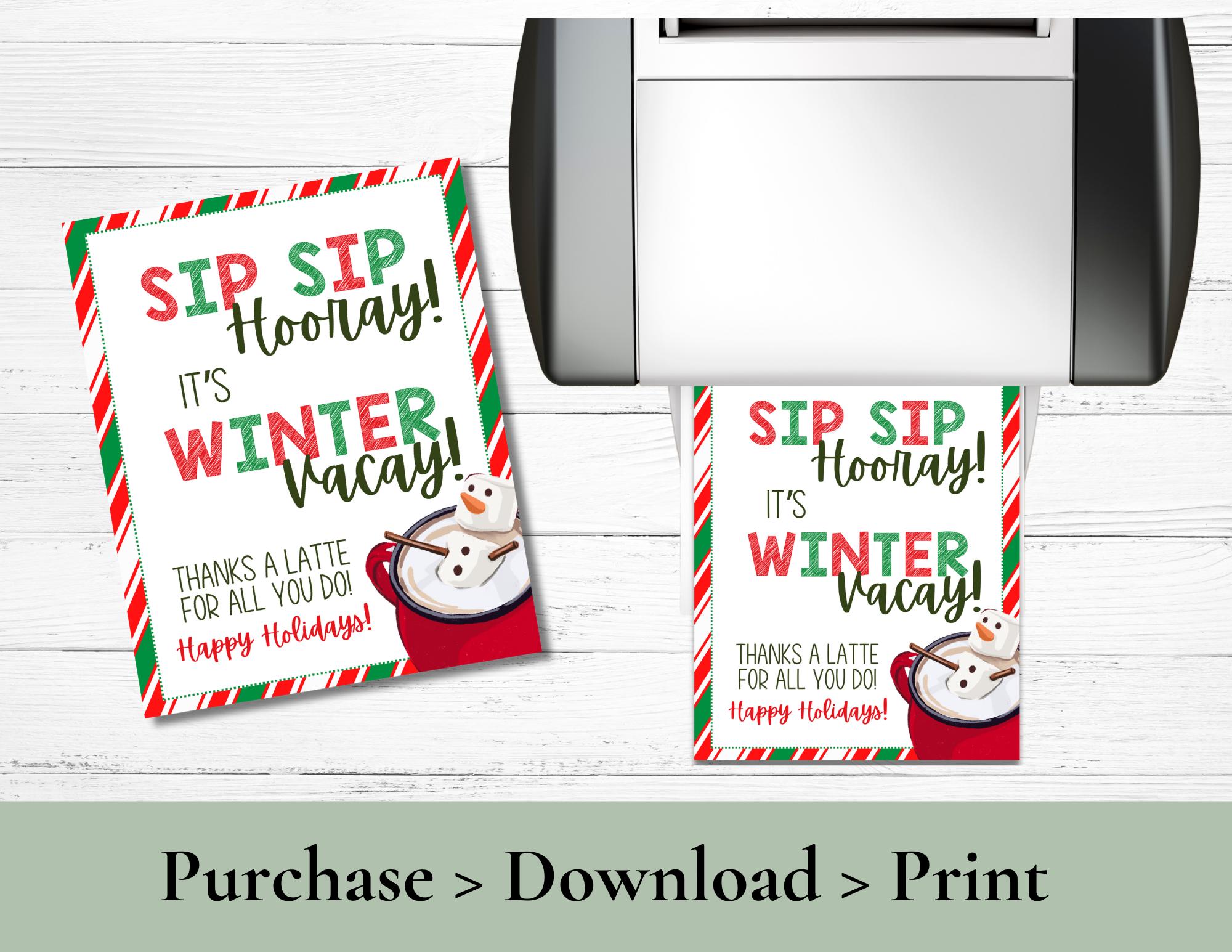 Christmas Sip Sip Hooray Appreciation Sign | Teachers and Staff ...